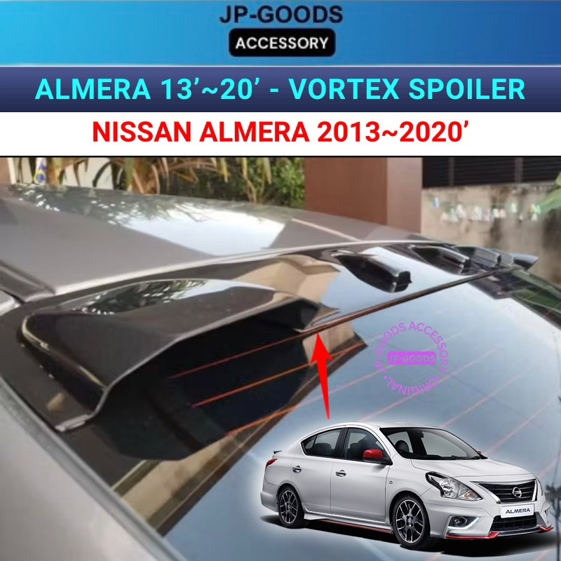 Nissan Almera N17 2013 - 2020 Rear Spoiler Vortex Style Windscreen ...