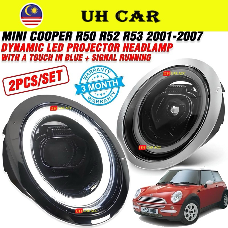 Mini Cooper R50 R52 R53 2001-2007 Dynamic Led Head Lamp Headlamp ...