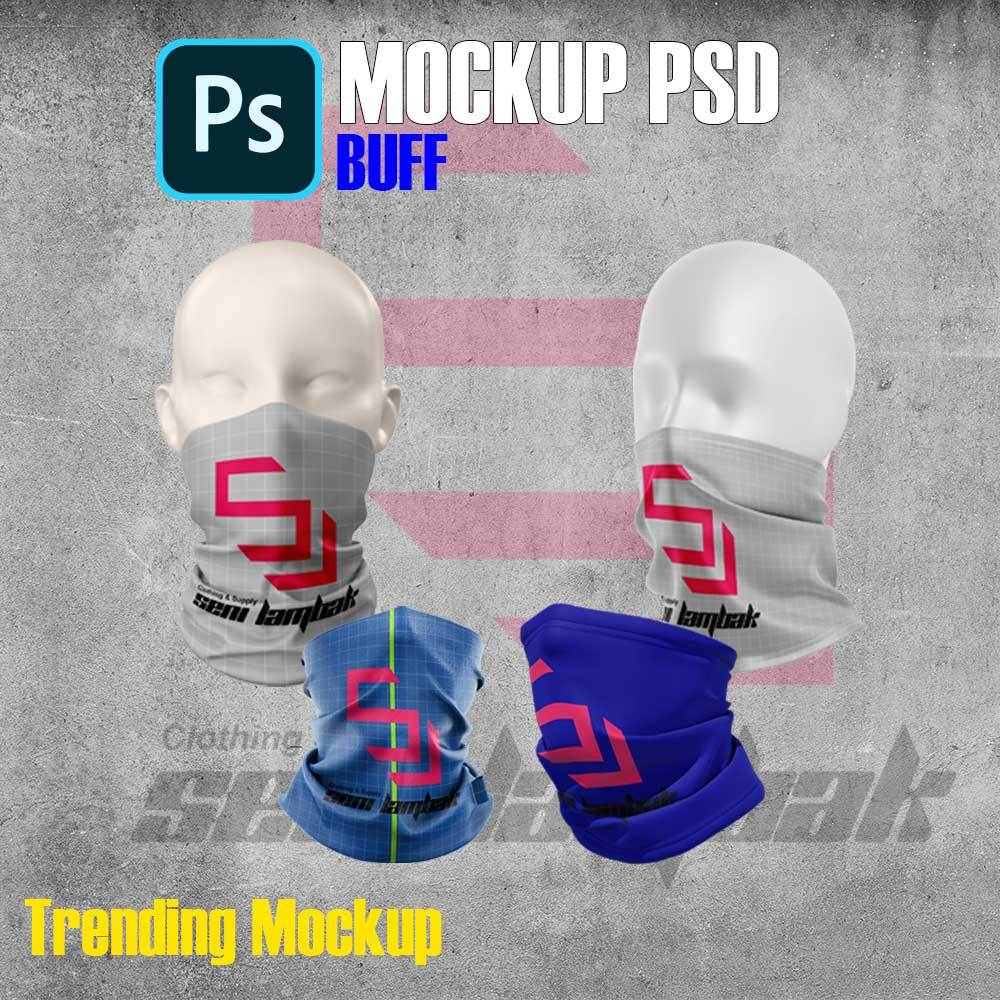 🔥Buff Trending Mockup🔥Editable Realistic Buff Mockup Front & Back View ...