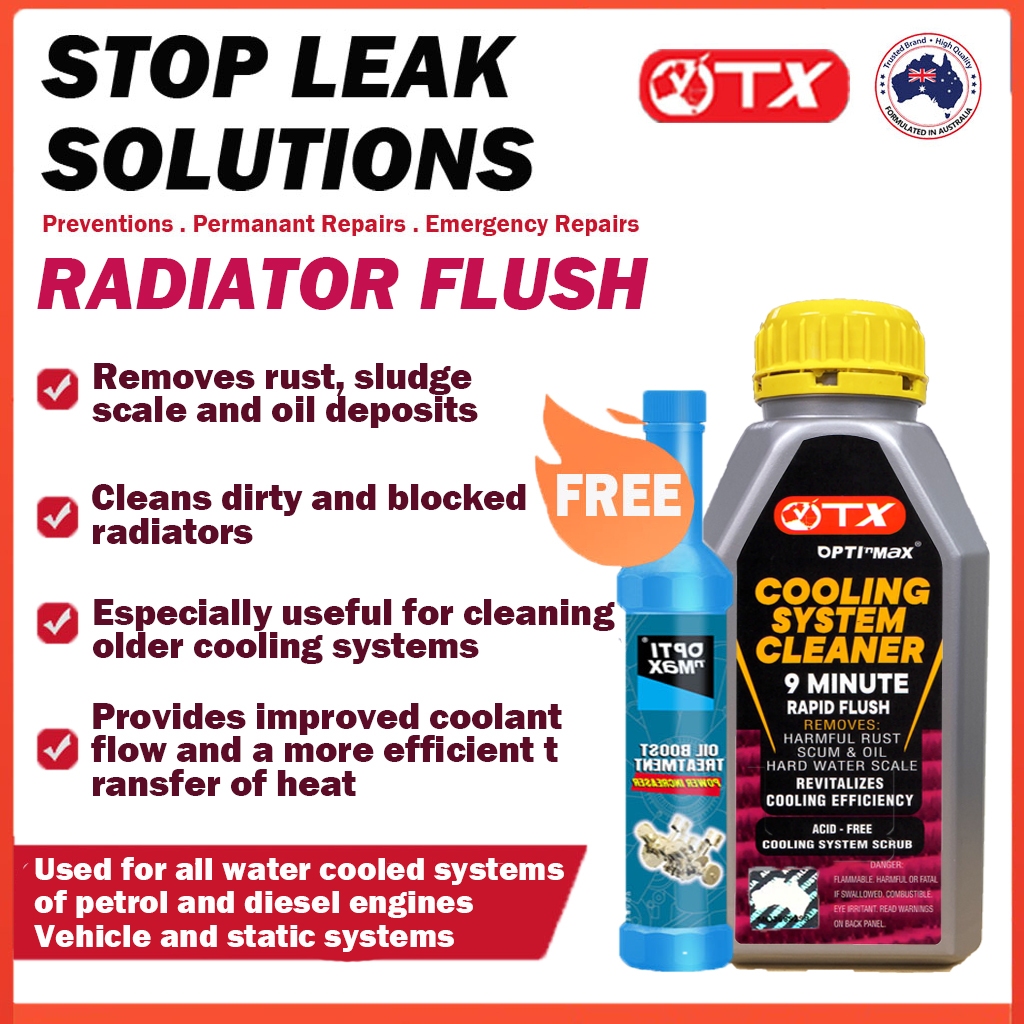 OPTInMAX RADIATOR FLUSH (355ML)-FREE OIL TRESTMENT COOLING SYSTEM ...