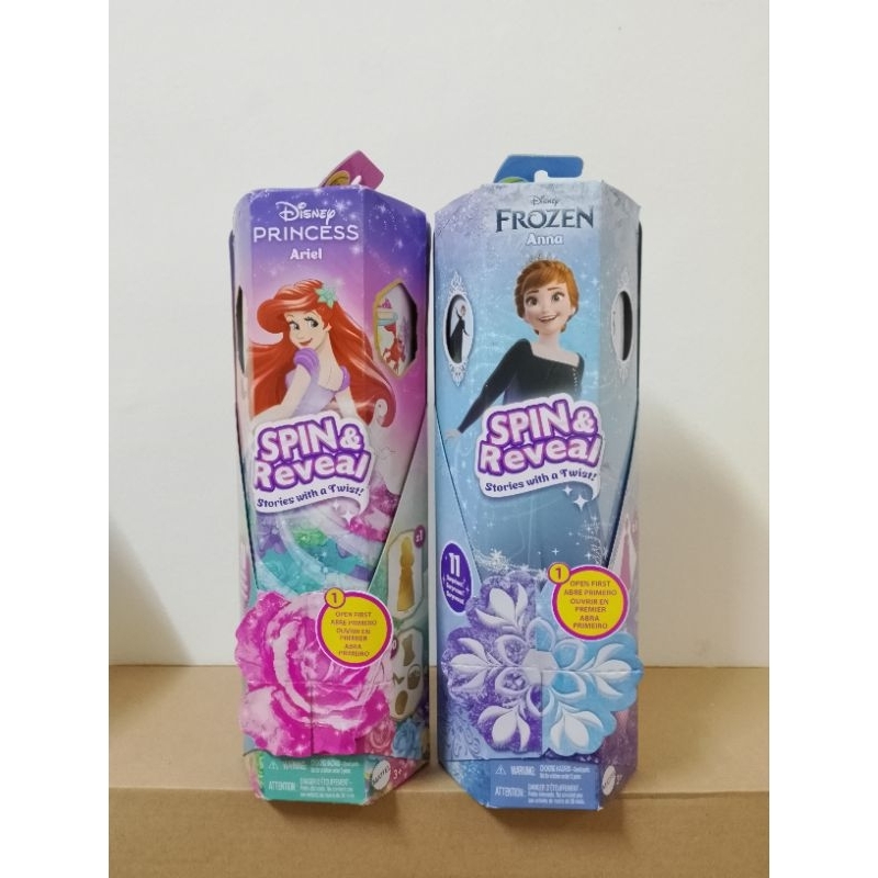 Disney Princess Spin & Reveal Ariel & Anna Original Mattel | Shopee ...