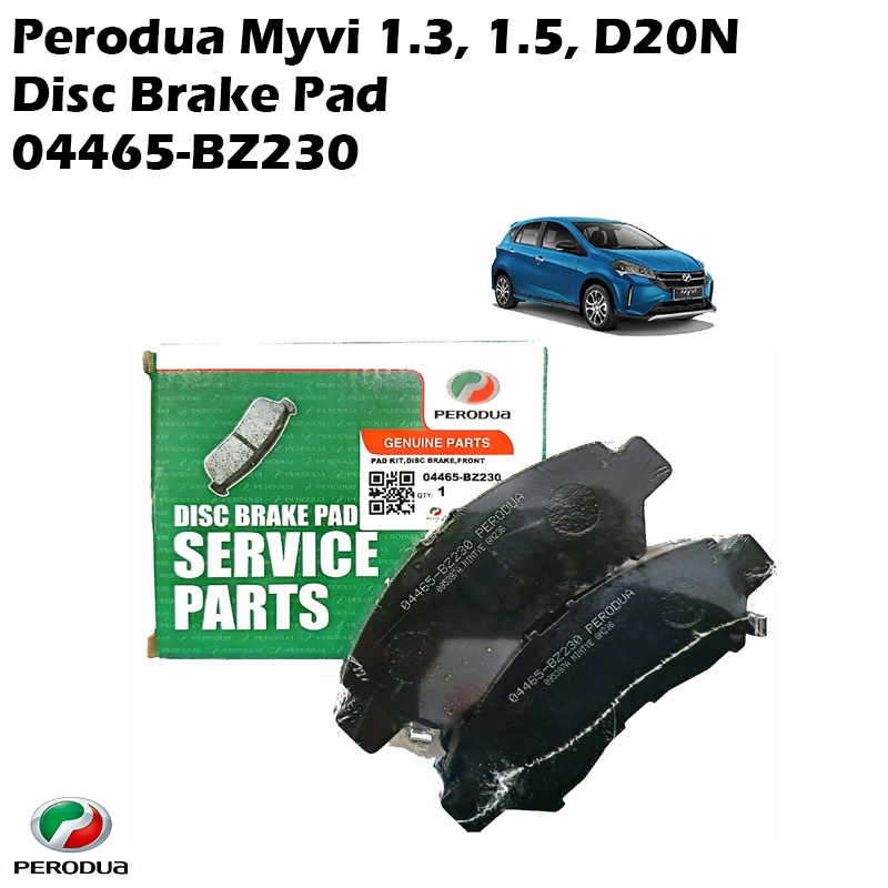 Perodua Myvi 1.3, 1.5, D20N Disc Brake Pad (04465-bz230) (Oem) | Shopee ...