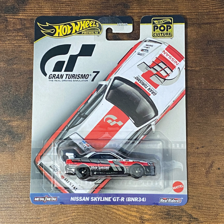 Hot Wheels Gran Turismo 7 Nissan Skyline GT-R (BNR34) (Japan Sticker ...