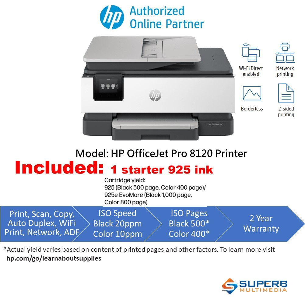 HP Officejet Pro 8120 replacement 8020 All-in-One Printer (E-Wallet T&G ...