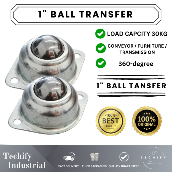 1 INCH (25.4MM) ROLLER BALL TRANSFER BEARINGS, STEEL ROUND BALL ...
