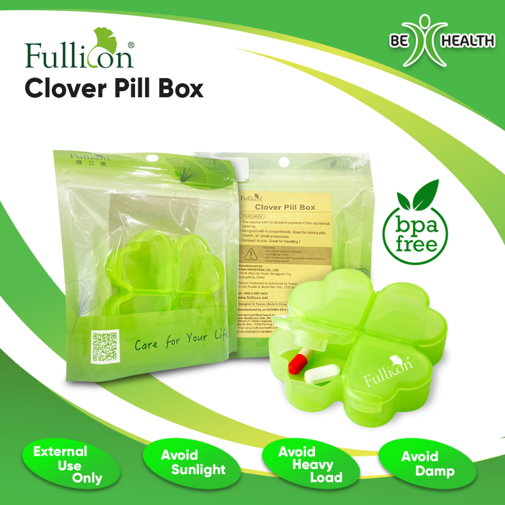 Fullicon Clover Pill Box / Kotak Pil Semanggi ( SB002 ) | Shopee Malaysia
