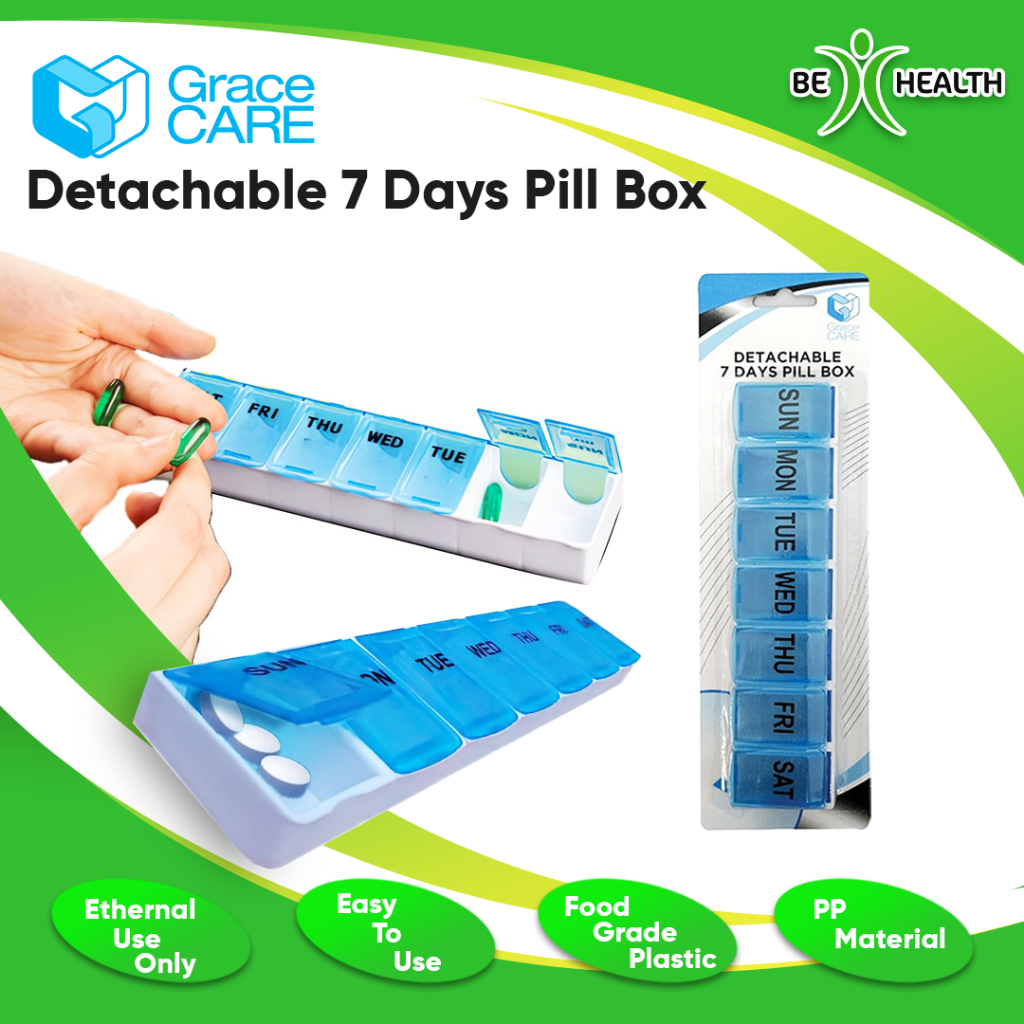 Grace Care Detachable 7 Days Pill Box / Kotak Pil 7 Hari boleh tanggal GC-FS-5754 | Shopee Malaysia