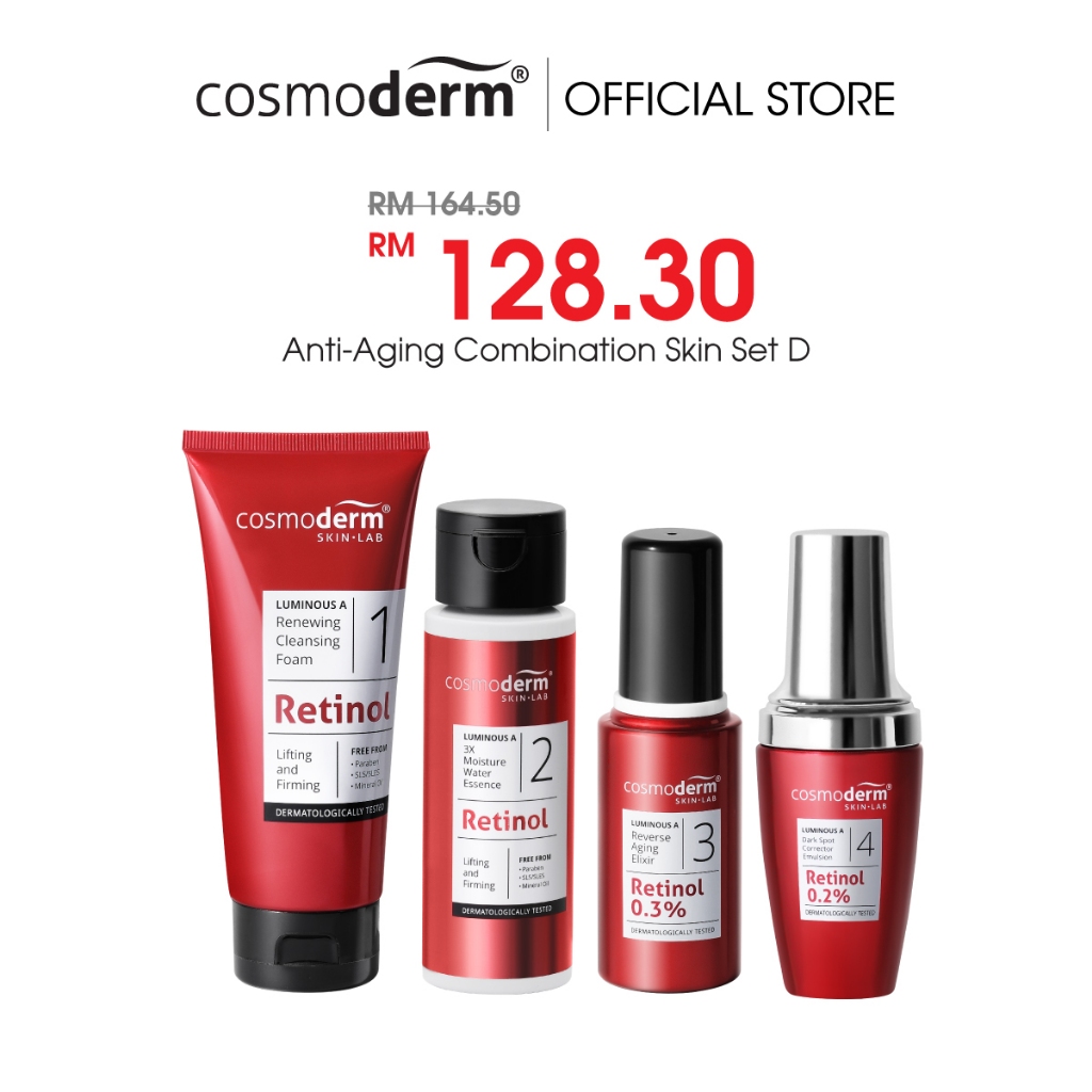 Cosmoderm Luminous A Anti-Aging Combination Skin Set D | Shopee Malaysia