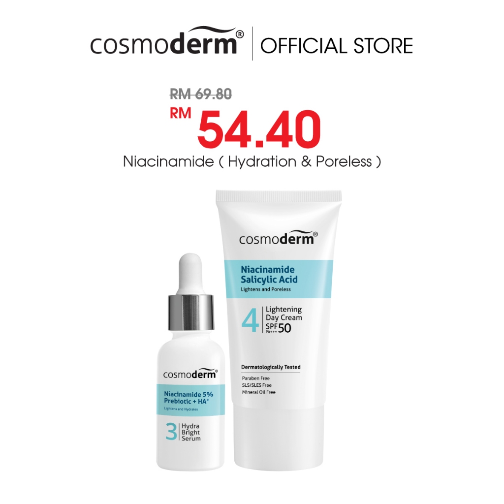Cosmoderm Niacinamide Set (Hydration & Poreless) | Shopee Malaysia