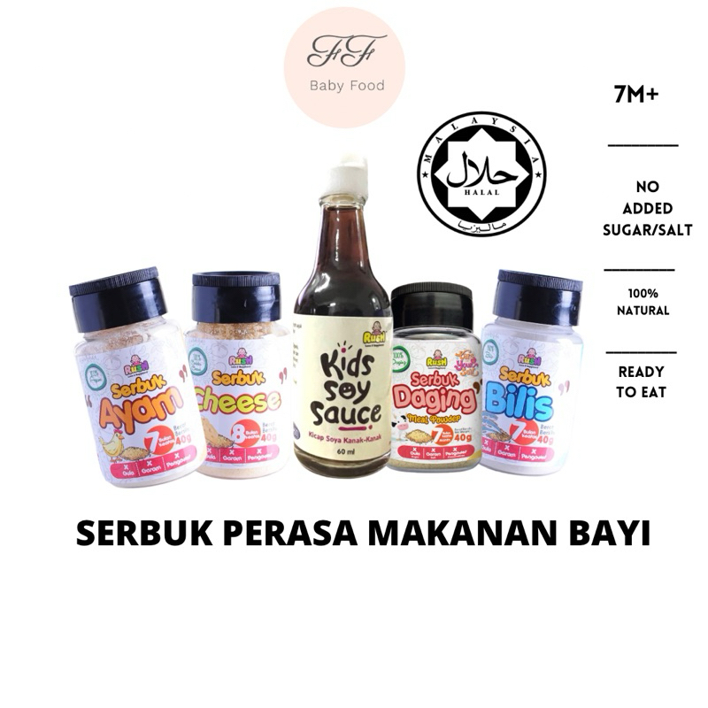 Serbuk Perasa Makanan Bayi Kicap Baby Food bilis ayam keju 6 bulan 7 ...