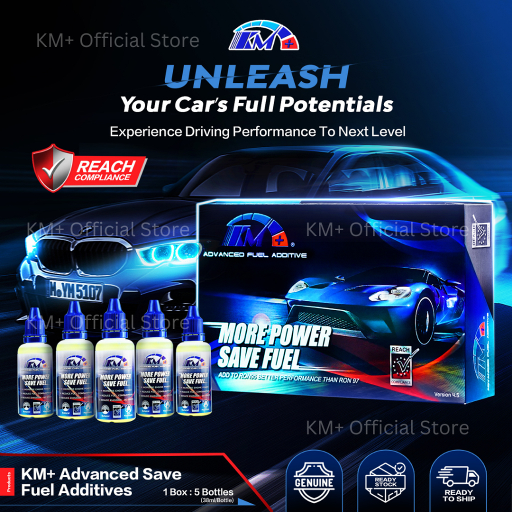 KM+ Advanced Fuel Additives (5x38ml) Save fuel Jimat Minyak Kereta 省油 ...