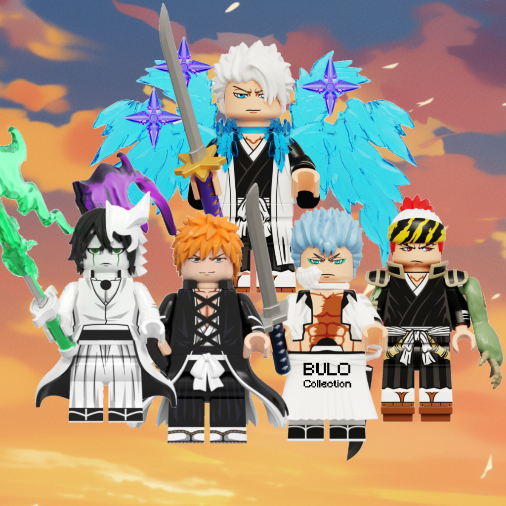 Bleach Custom Minifigures Ichigo Toshiro Grimmjow Renji LEGO Compatible ...