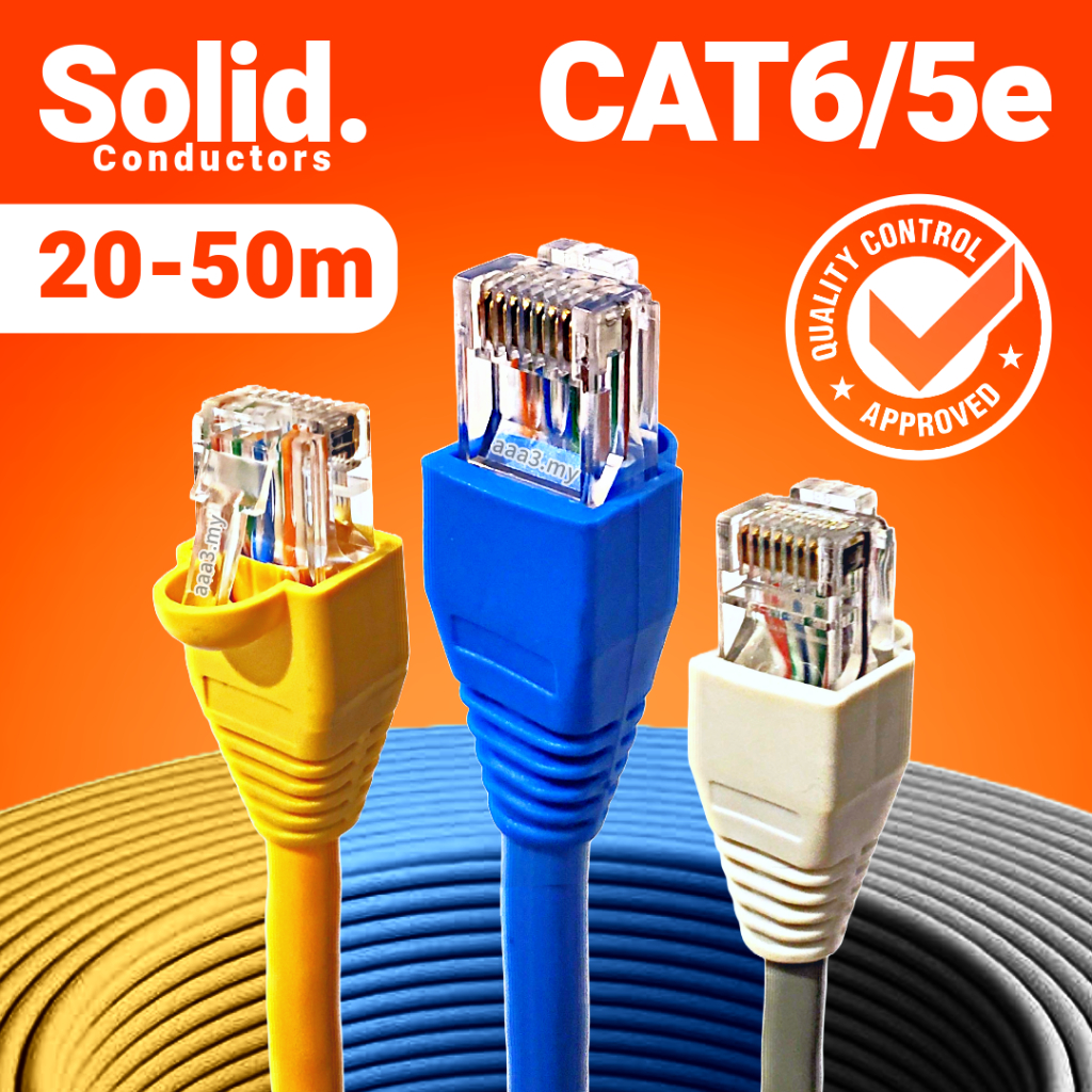Solid CAT6/5e LAN Cable (20-50m) | Shopee Malaysia