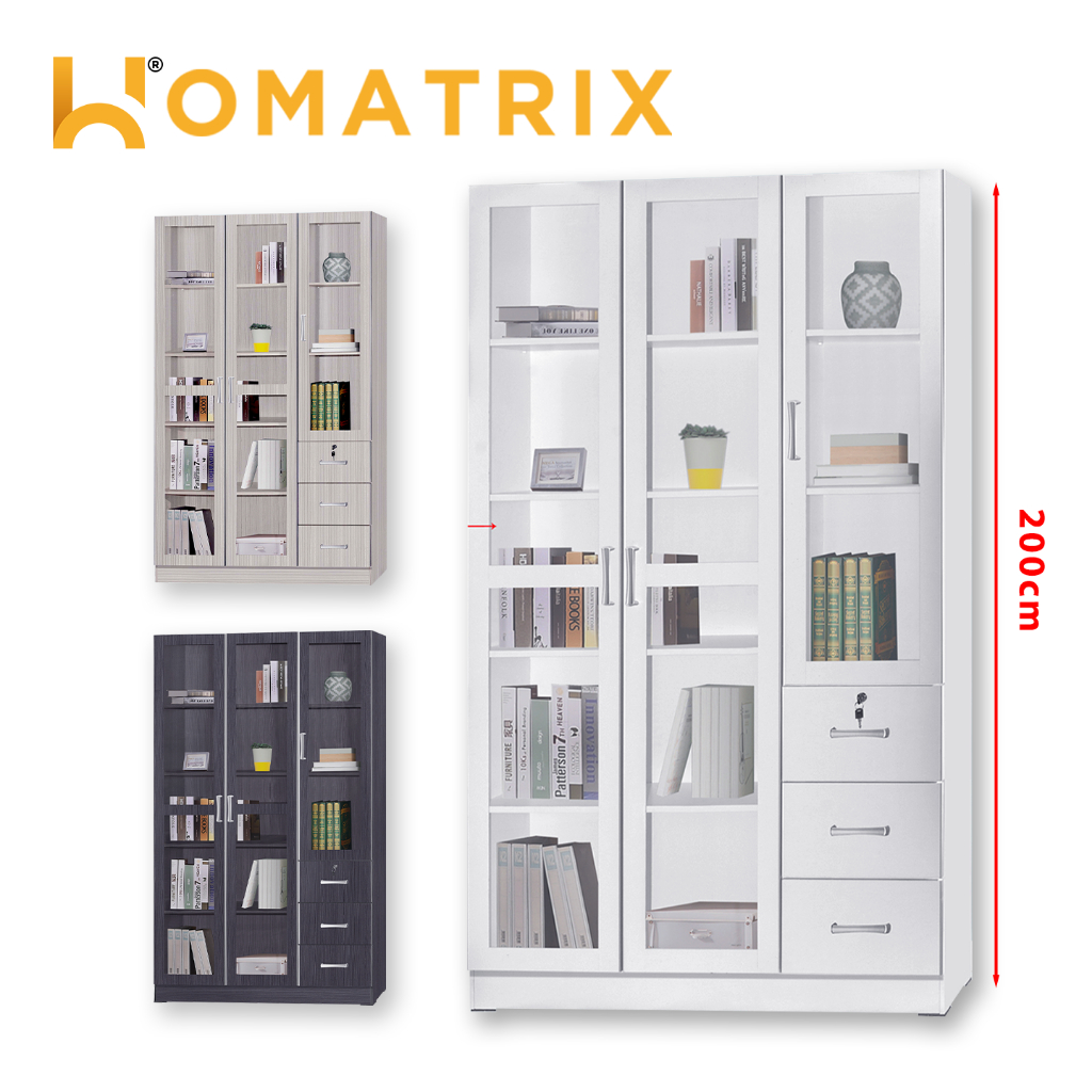 HOMATRIX Display Glass Cabinet Storage With Drawer Almari Kaca Rak ...