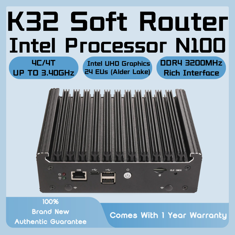 K32 Soft Router Intel Processor N100 pfSense Firewall 4x Intel 2.5G ...