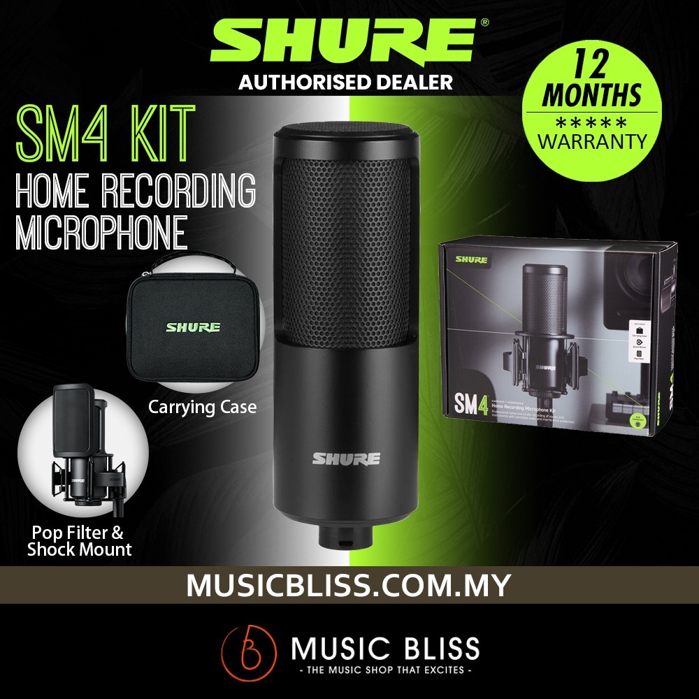 Shure SM4 Dual-diaphragm Condenser Home Recording Microphone Kit (SM-4) | Shopee Malaysia