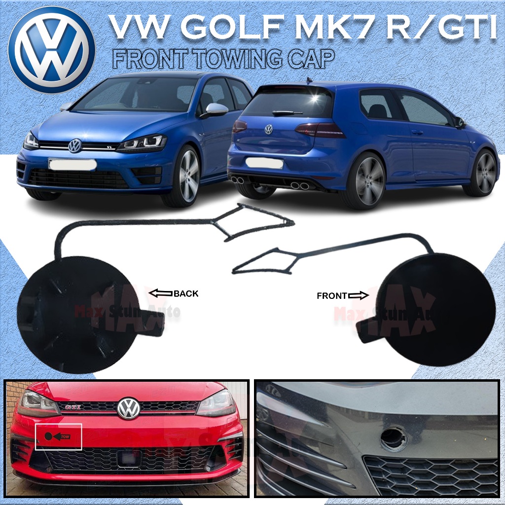 VOLKSWAGEN GOLF MK7 R/GTI TOWING CAP FRONT BUMPER TOWING CAP BUMPER CAP ...
