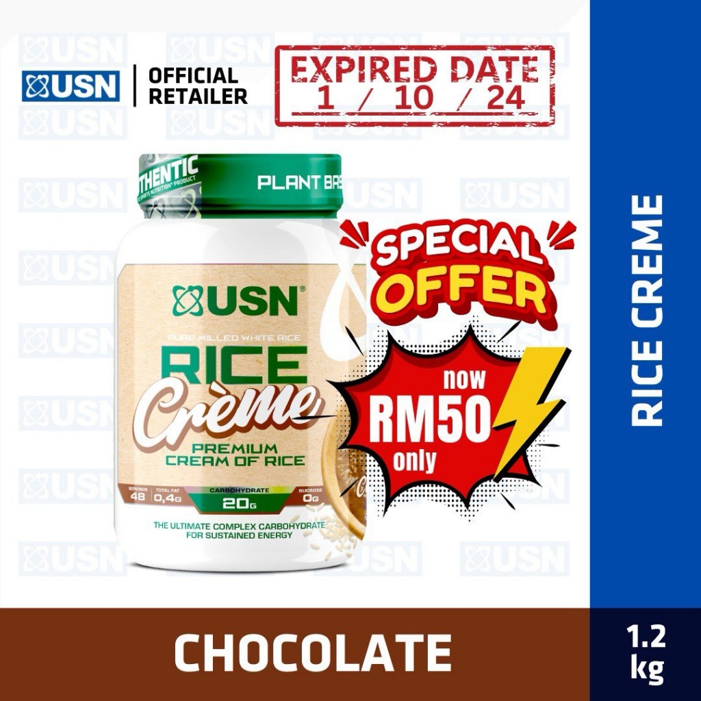 USN Rice Creme 1.2kg Premium Cream of Rice Fibre Protein | Shopee Malaysia