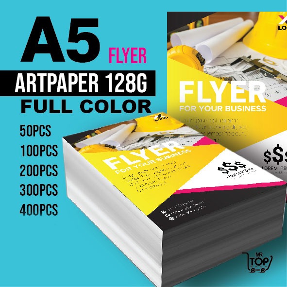 Flyer Printing A5 128gsm Art Paper/Flyer Cetak/Colour Digital Printing ...
