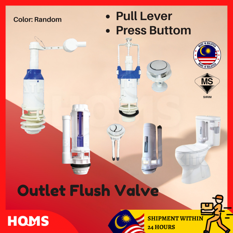 Goldolphin Outlet Flush Valve Toilet Flush Cistern Lever Press Handle ...