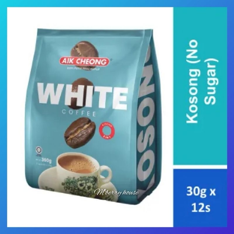 Aik Cheong 2 in 1 White Coffee Non Sugar (12s x 30g) | Shopee Malaysia