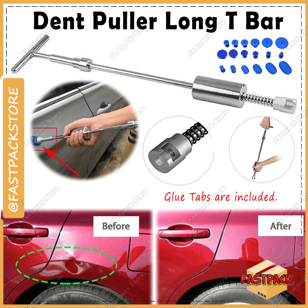 21pcs Long T Bar Dent Puller Kit Car Dent Repair Tools Slide Hammer ...
