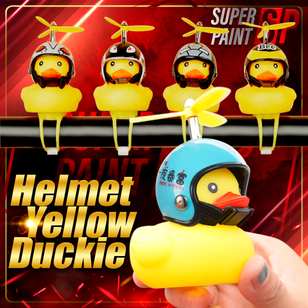 Little Yellow Duck Car Decoration Car Helmet Electric Motorcycle ...