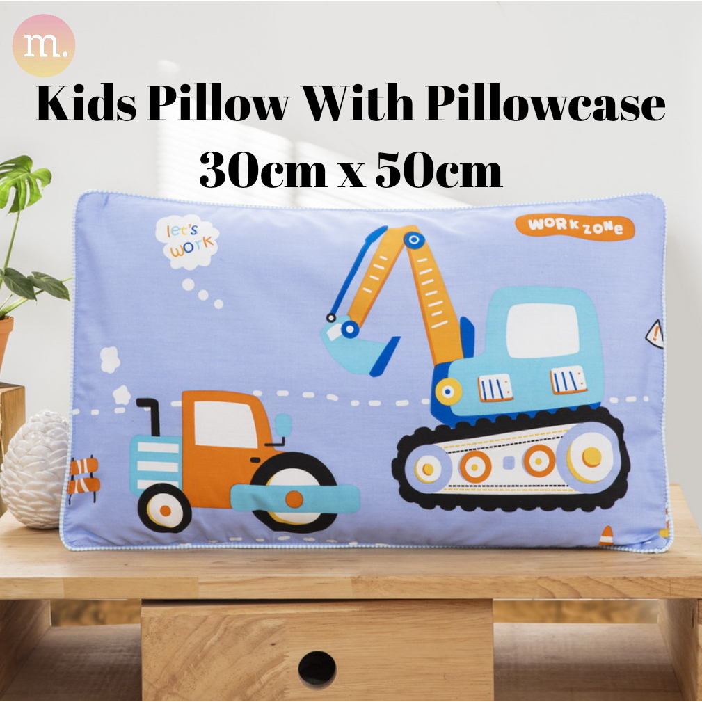 Kids Kindergarten Nap Time Pillow & Pillowcase ( 50cm x 30cm ) Sarung ...