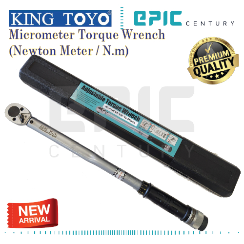 Kingtoyo Micrometer Torque Wrench (Ratchet Type)(Newton Meter) 3/8" , 1 ...