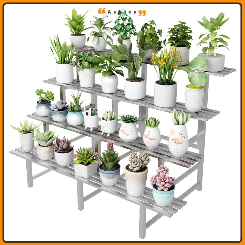 Rak Bunga Outdoor Stainless Steel Flower Rack Stand Rak Bunga ...