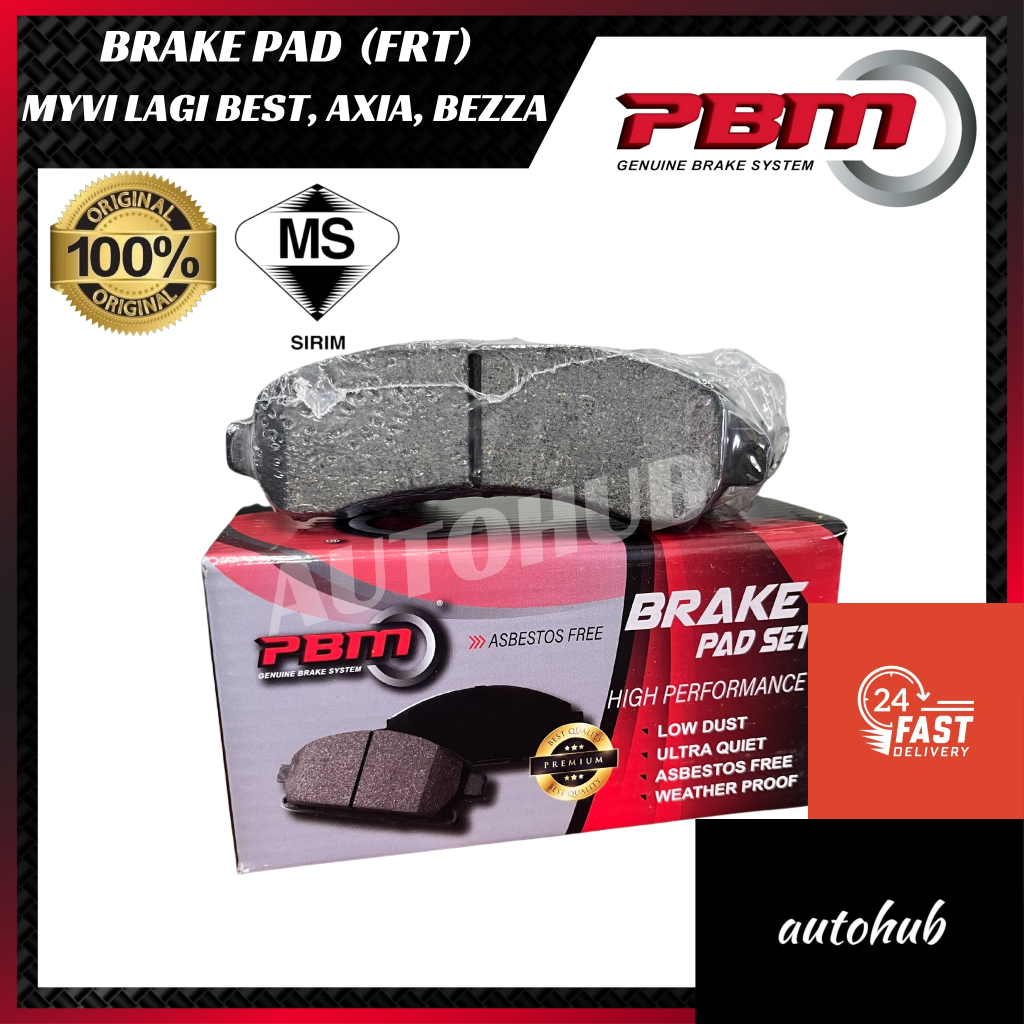 [ORIGINAL] PBM Brake Pad Myvi Lagi Best, Axia, Bezza Disc Brake Pad ...