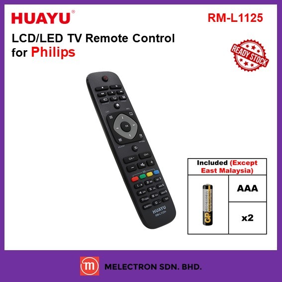 Huayu RM-L1125 Philips LCD/LED TV Remote Control | Shopee Malaysia