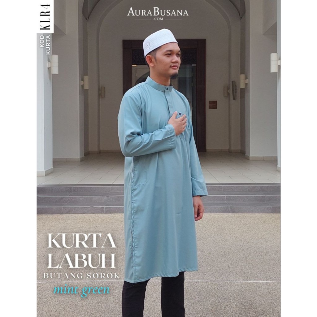 Kurta Lelaki Labuh Ala Pakistan Premium Cotton Haji Umrah Raya Majlis ...