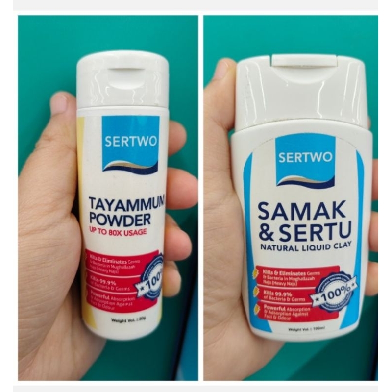 SERTWO Samak & Sertu Natural Liquid Clay 100g | Tayammun Powder 30g ...