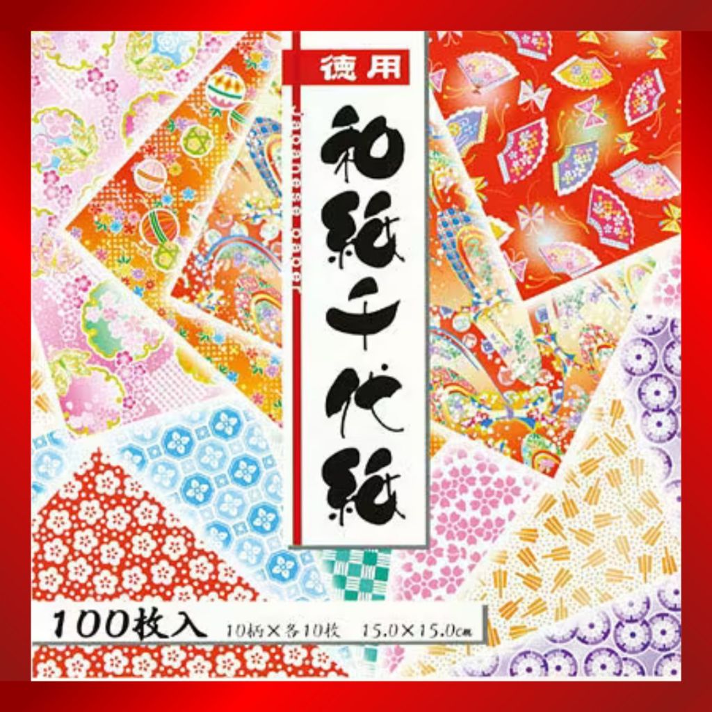 Toyo Washi Chiyogami 15cm square 10 patterns 100 sheets/Japanese paper ...