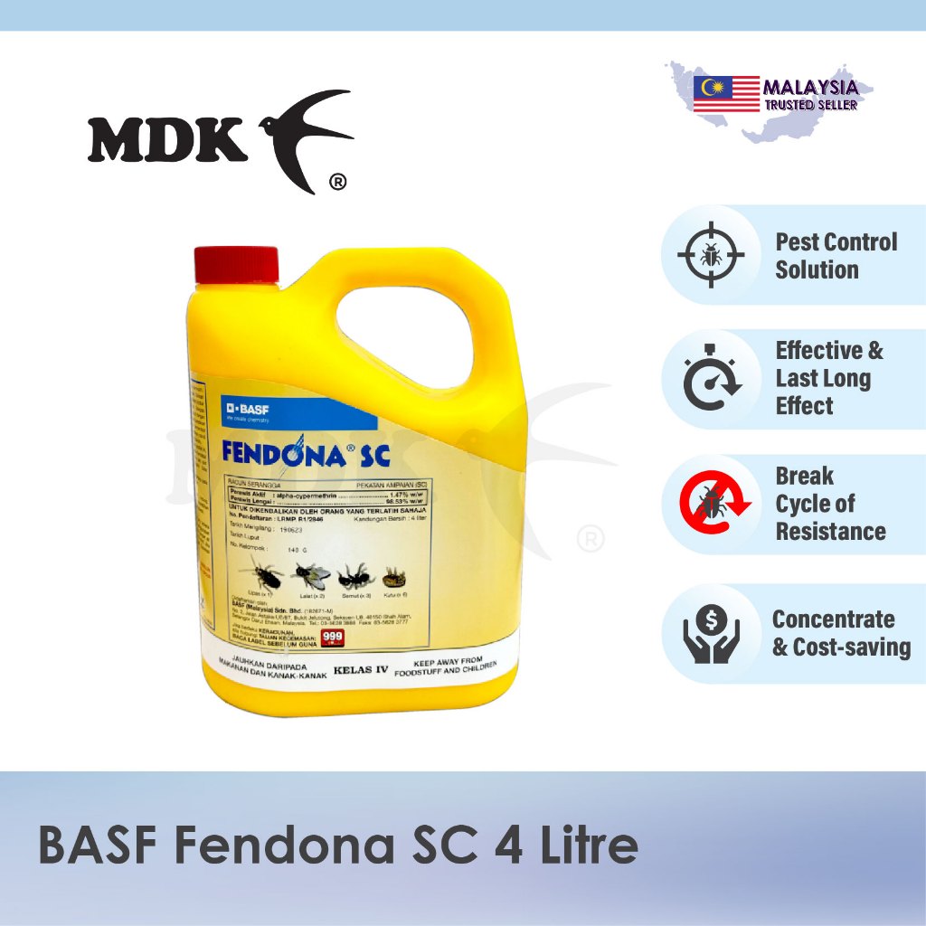 BASF Fendona SC 4 Litre Insecticide Kutu Lipas Lalat for Swiftlet ...