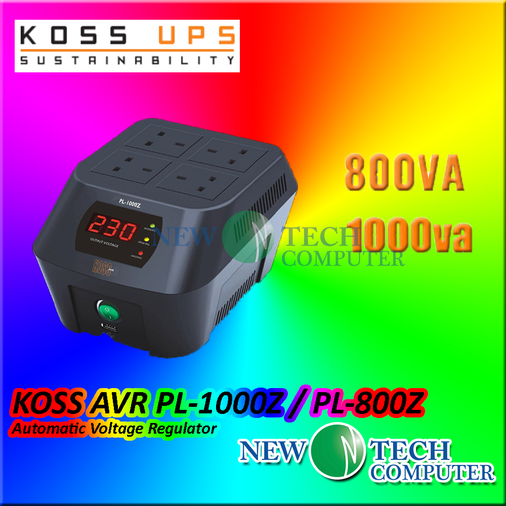 KOSS AVR PL-1000Z 1000VA / PL-800Z 800VA AVR AUTOMATIC VOLTAGE ...