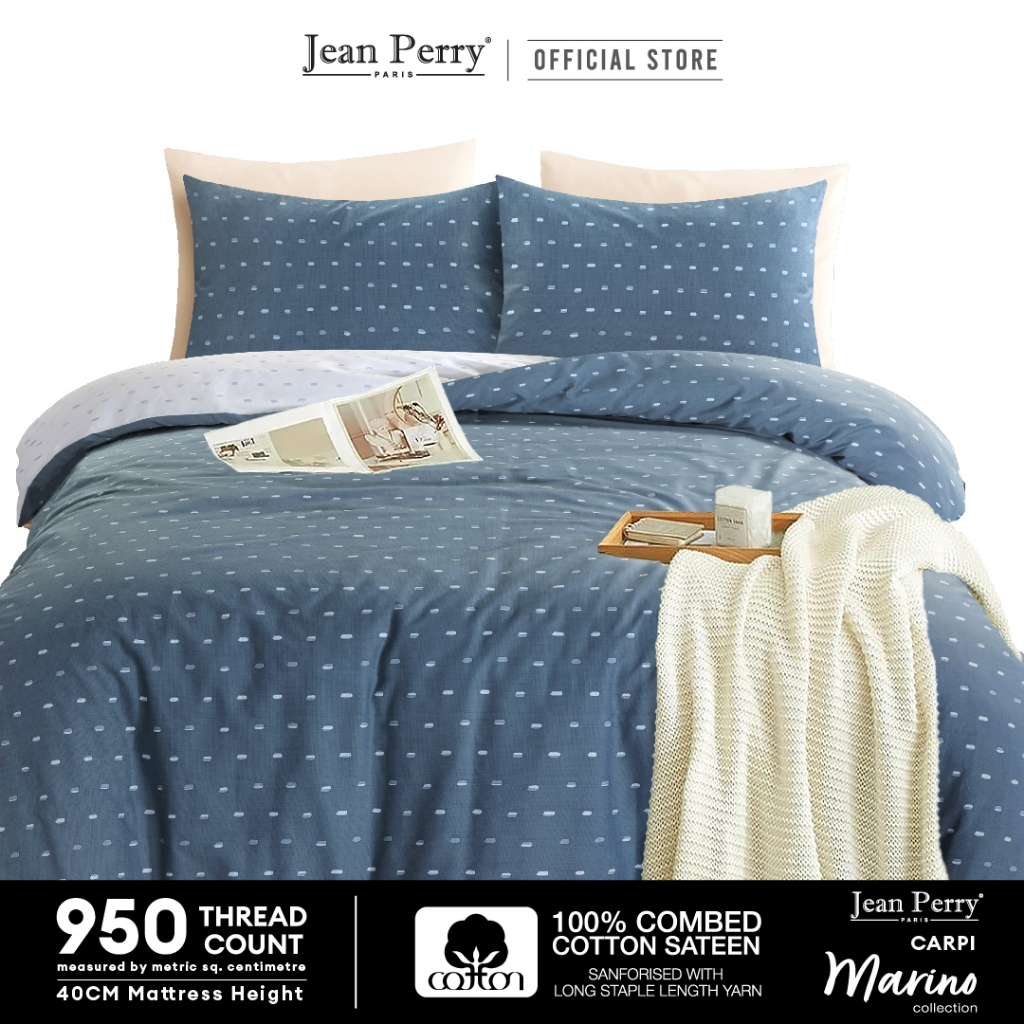 Jean Perry Marino Quilt Cover Set - 100% Combed Cotton Sateen 950TC ...