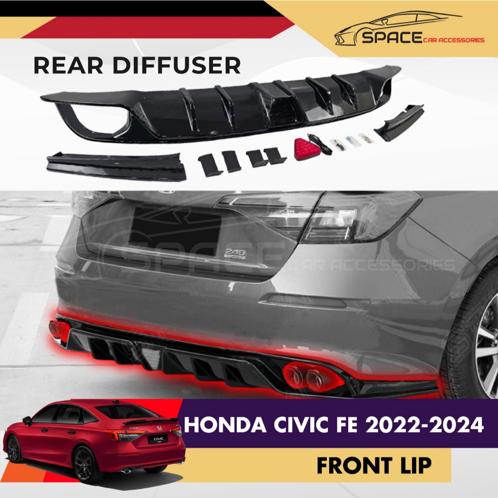 Honda Civic FE Rear Bumper Diffuser FE180 | Shopee Malaysia