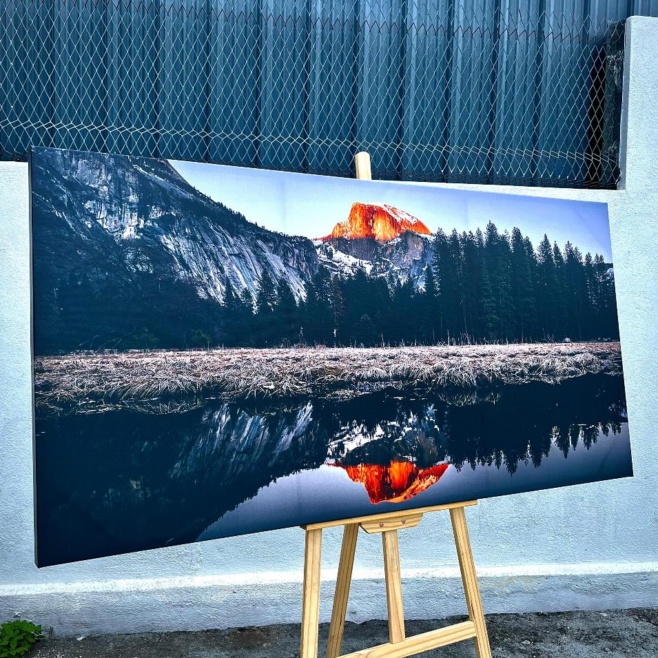 Frame Lake Mountain Jungle Landscape Pine Tree Frame Hutan Wall Art ...