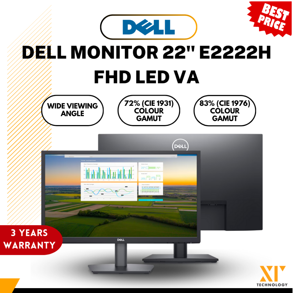 DELL MONITOR 22" E2222H FHD LED VA | Shopee Malaysia