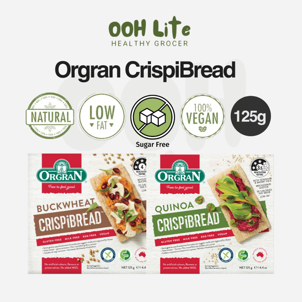 ORGRAN Gluten Free Buckwheat/Quinoa Crispibread 125g Natural, Low Fat ...