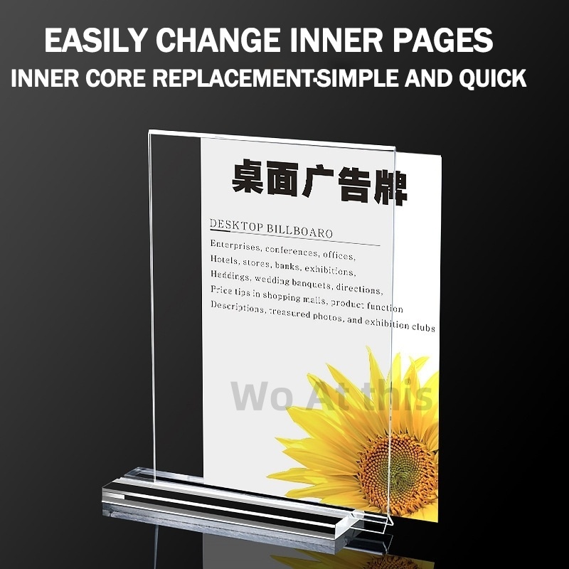 Acrylic Stand Acrylic Display Stand Acrylic Poster Menu Holder Clear ...