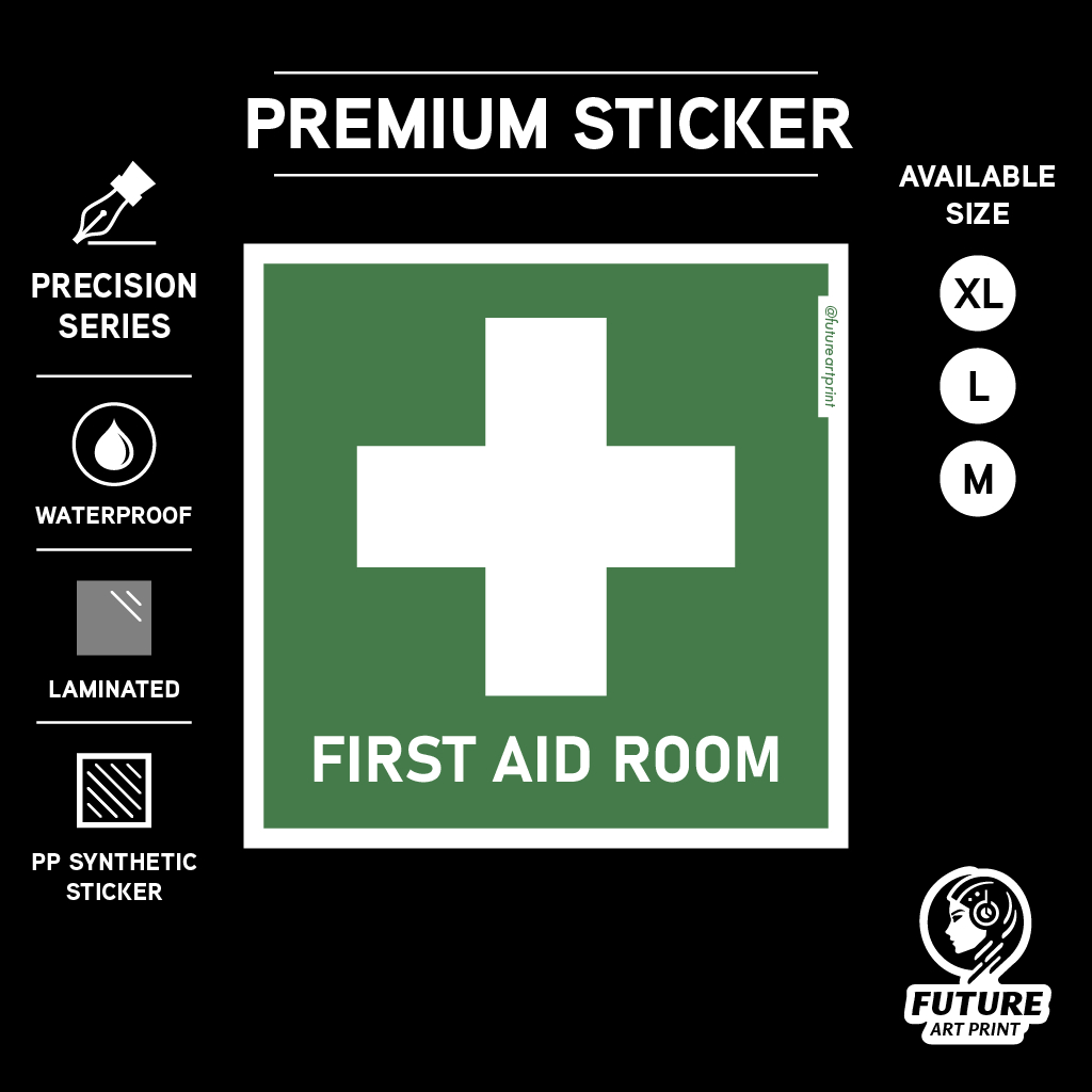 First Aid Room. Sticker Sign Signage Symbol. Infirmary Emergency Room ...