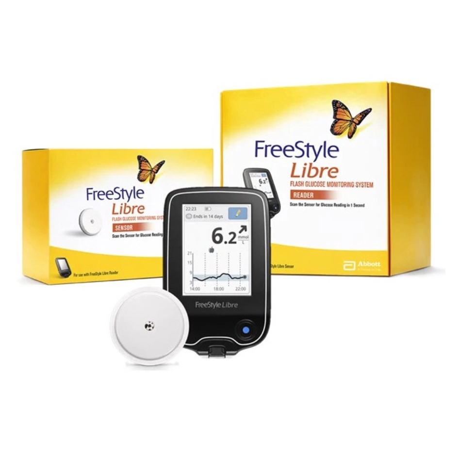 Freestyle Libre Flash Glucose Monitoring System Reader + Sensor ...