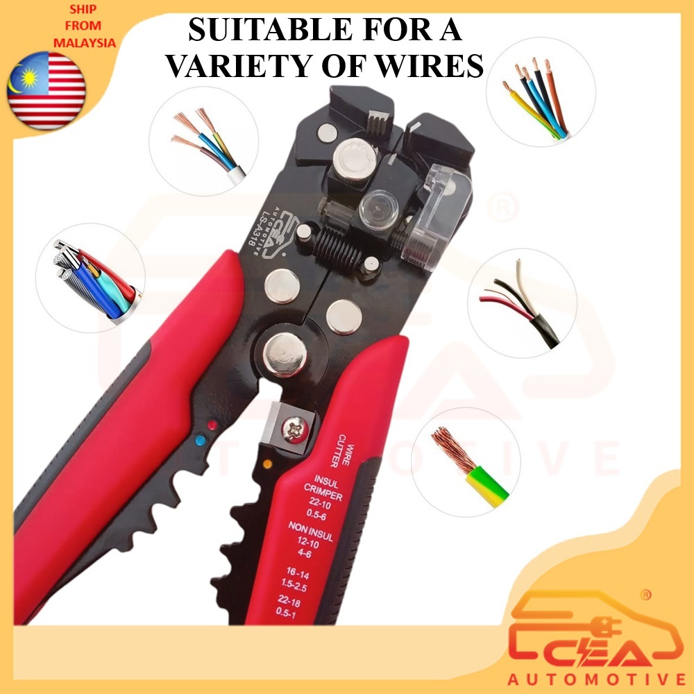 3IN1 AUTOMATIC WIRE STRIPPER & CRIMPER SELF ADJUSTABLE CRIMPER PLIERS ...