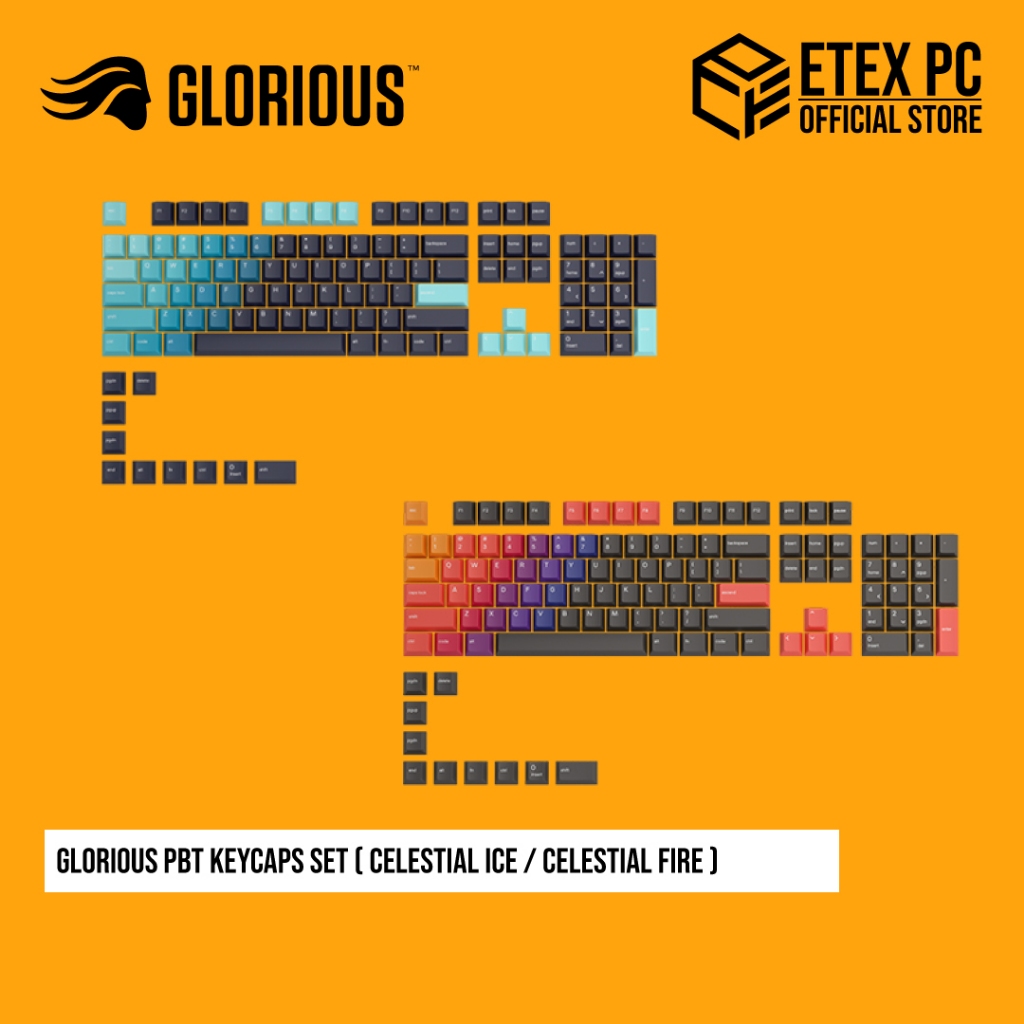 Glorious PBT Keycaps Set ( Celestial Ice / Celestial Fire ) | Shopee ...