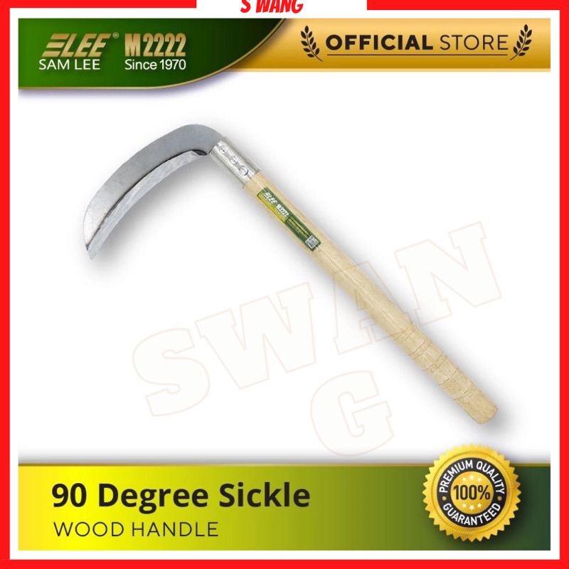 SAMLEE M2222] Wood Handle Sickle / Sabit Rumput Pemegang Kayu [90 ...