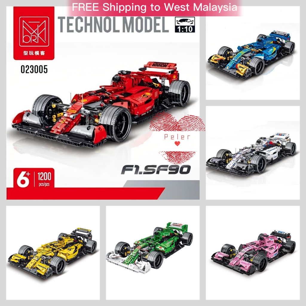 MORK 023004-09 F1 Ferrari SF90 Building Block Technic Racing Model 1084 ...