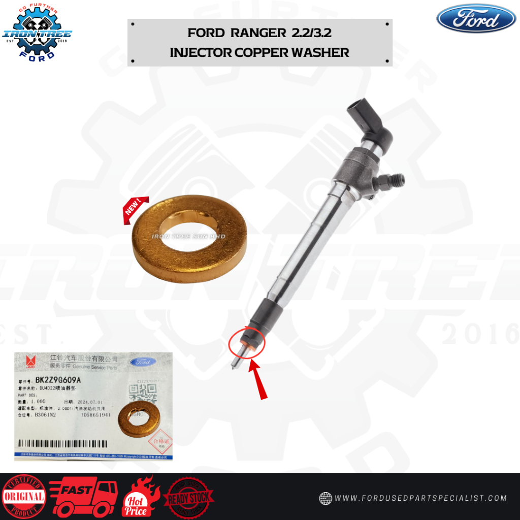 Genuine Ford Ranger T6 T7 / Mazda BT-50 Injector Copper Washer New ...
